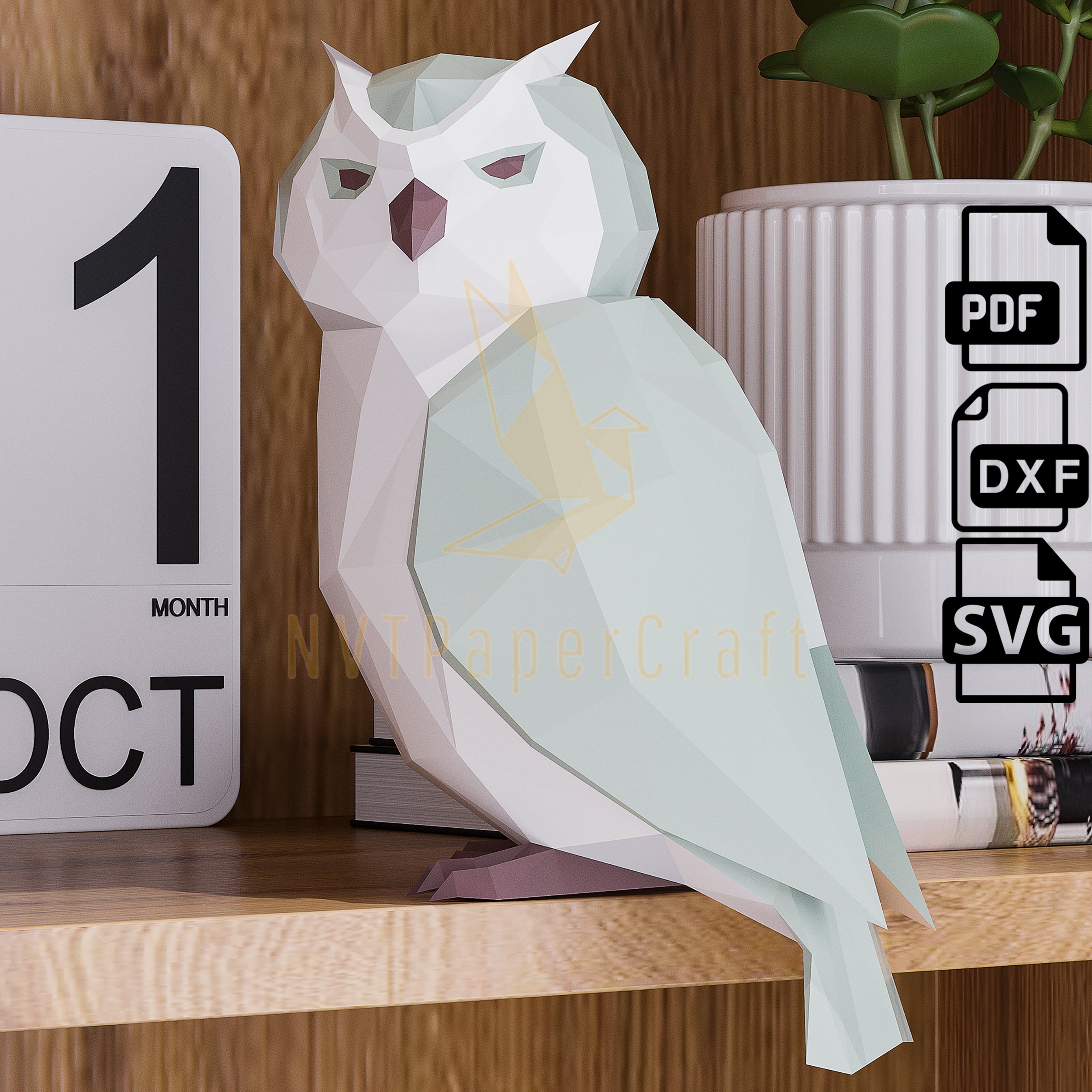 Papercraft Owl Paper Craft Owl Model Owl PDF Template 3D - Etsy UK