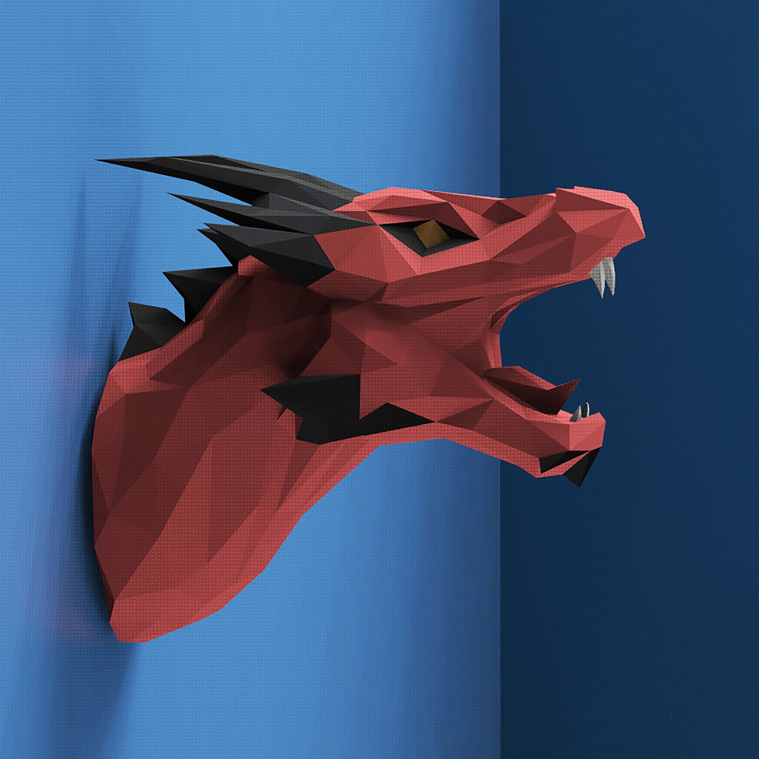 Papercraft Dragon Head Paper Craft Dragon Head Model Dragon - Etsy UK