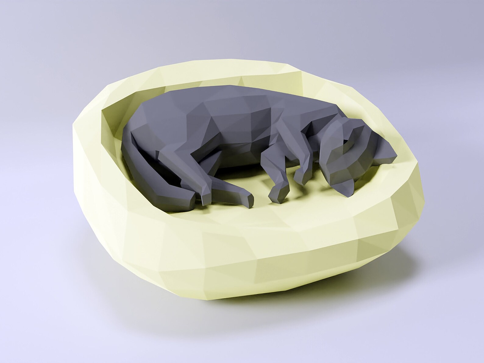 Papercraft Sleep Cat Paper Craft Sleep Cat Model Sleep Cat - Etsy