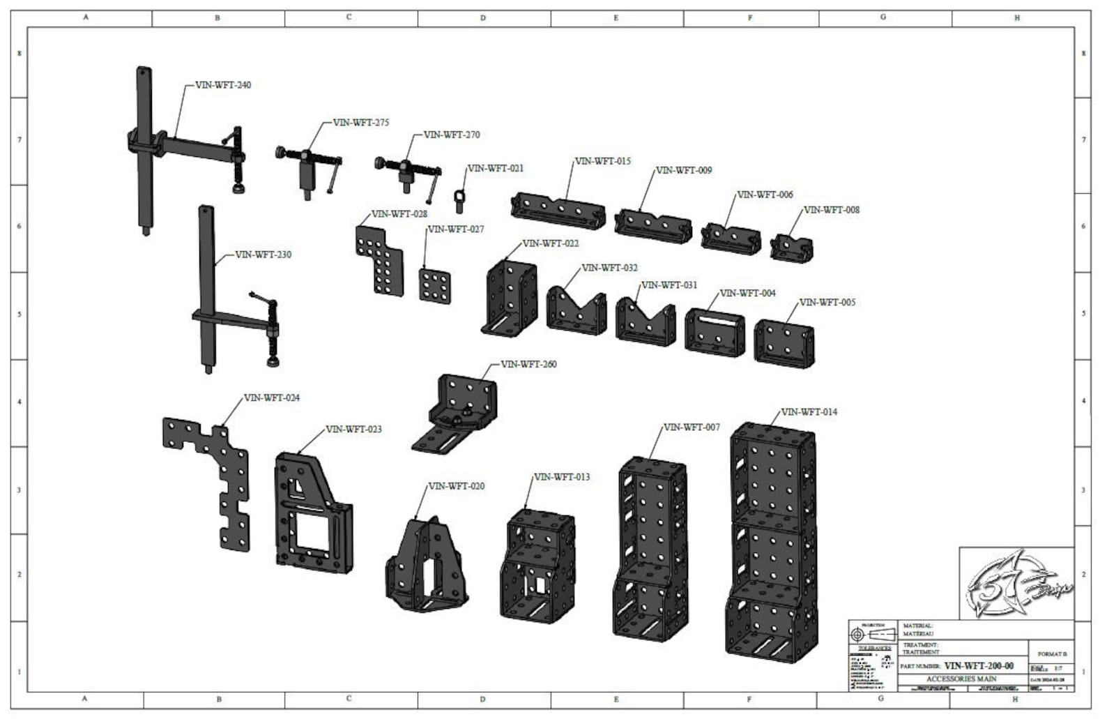 Imperial Fixture Accessories for 5/8'' Welding Table With 2'' Spacing ...