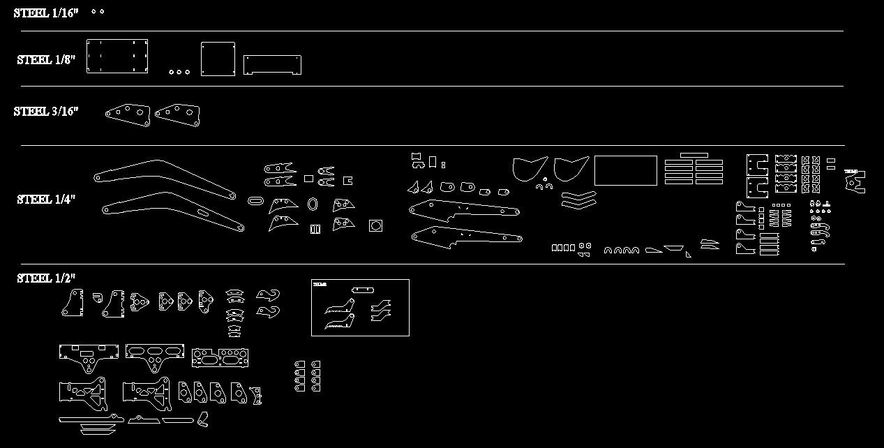 BACKHOE PLANS + DXF Files, 1 Set Imperial + 1 Set Metric: All Included ...