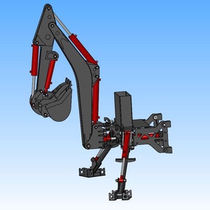 BACKHOE PLANS + DXF Files, 1 Set Imperial + 1 Set Metric: All Included ...