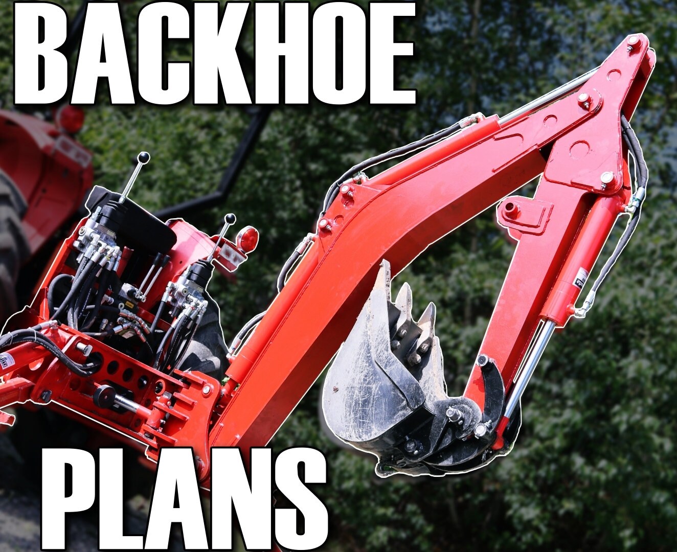 BACKHOE PLANS + DXF Files, 1 Set Imperial + 1 Set Metric: All Included ...