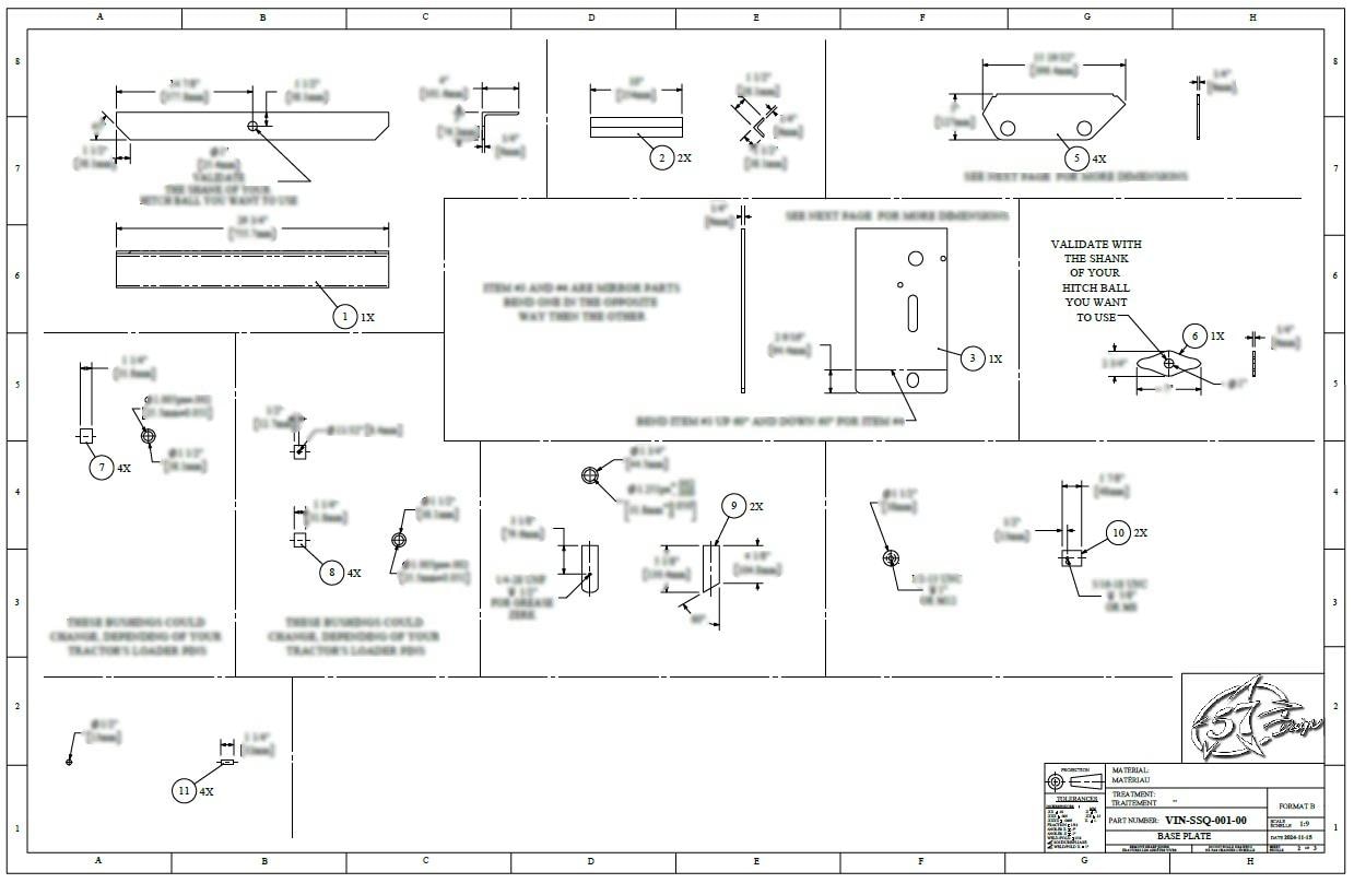 Skid Steer Quick Attach + Receiver PLANS & DXF Files (SSQA) - Etsy