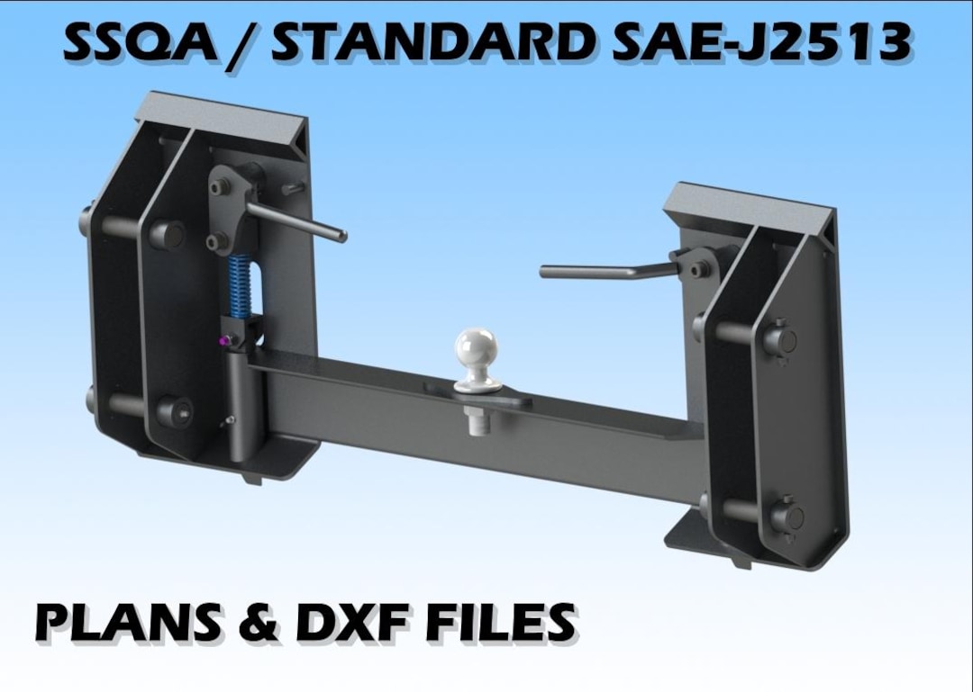 Skid Steer Quick Attach + Receiver PLANS & DXF Files (SSQA) - Etsy
