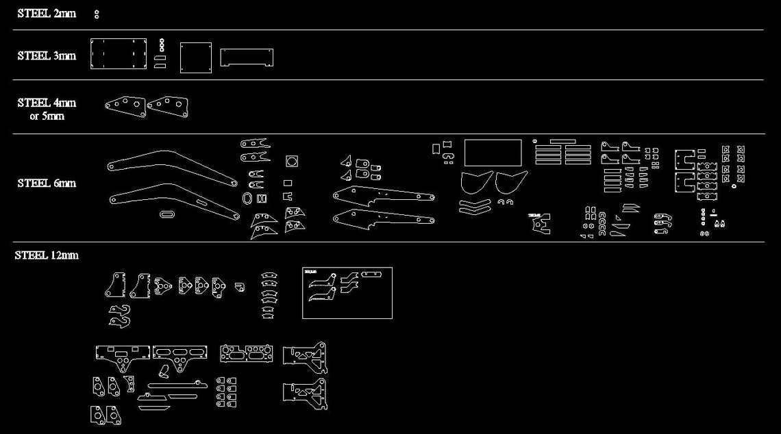 BACKHOE PLANS + DXF Files, 1 Set Imperial + 1 Set Metric: All Included ...