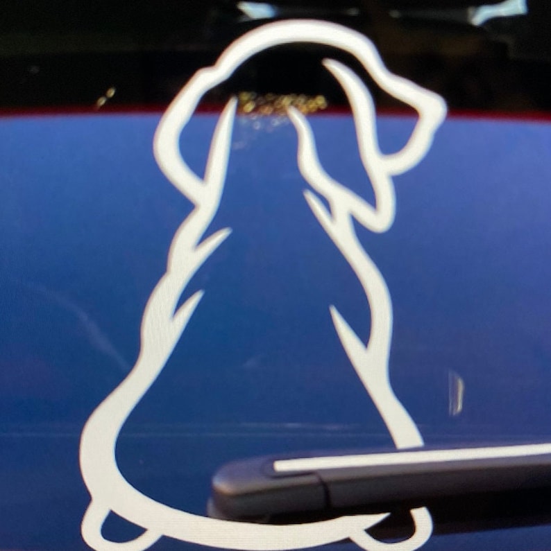 Pudgy Dog Wagging Tail Windshield Sticker - Etsy