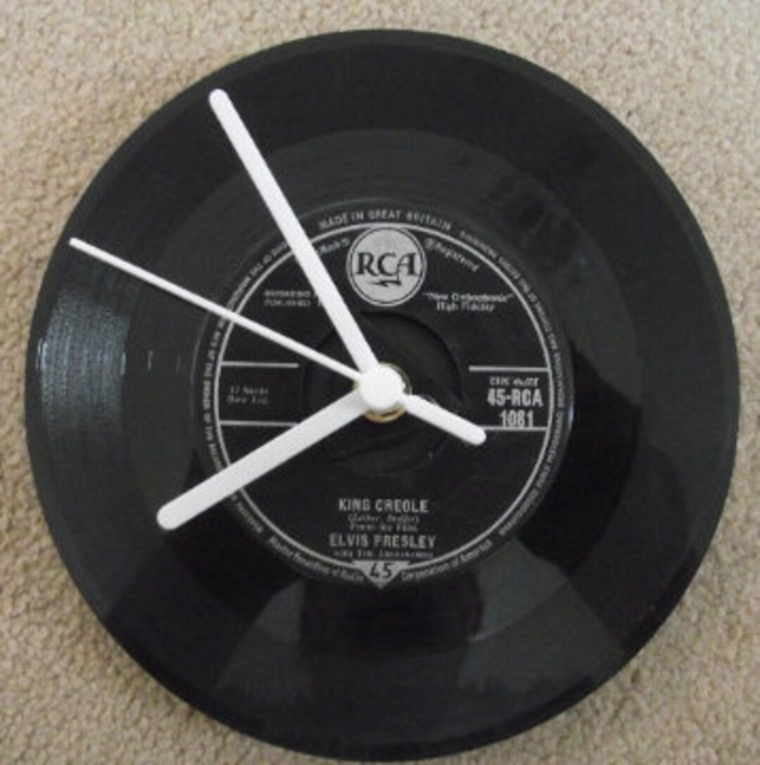 ELVIS PRESLEY king Creole 7 Wall Clock Upcycled Vinyl - Etsy
