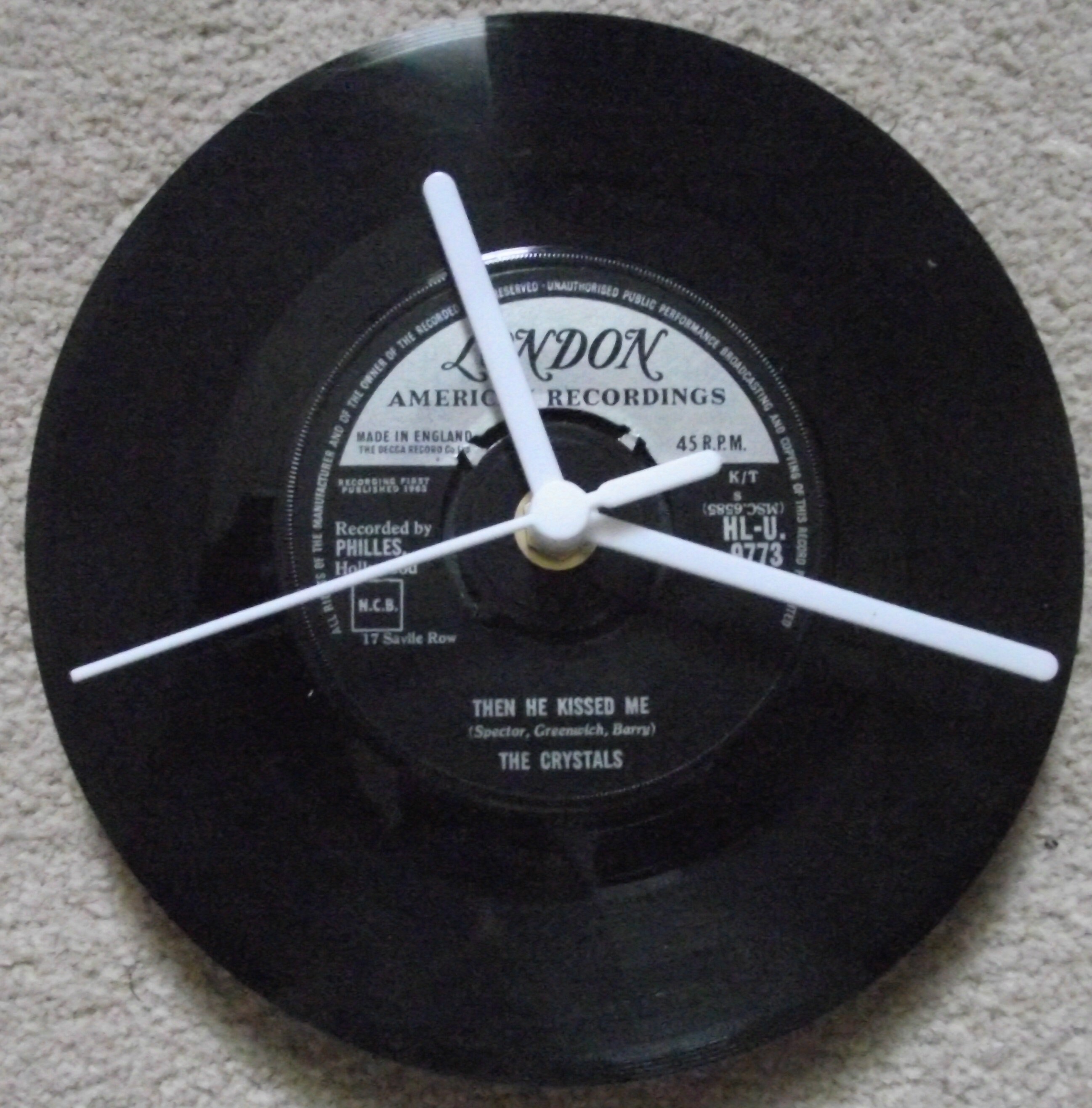 Home Décor MARIA MULDAUR Midnight at the Oasis 7 wall clock upcycled ...