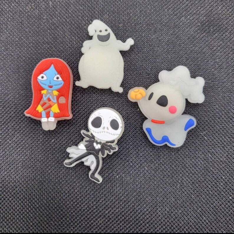 4pc Glow in the Dark Nightmare Before Christmas Croc Charm Set - Etsy