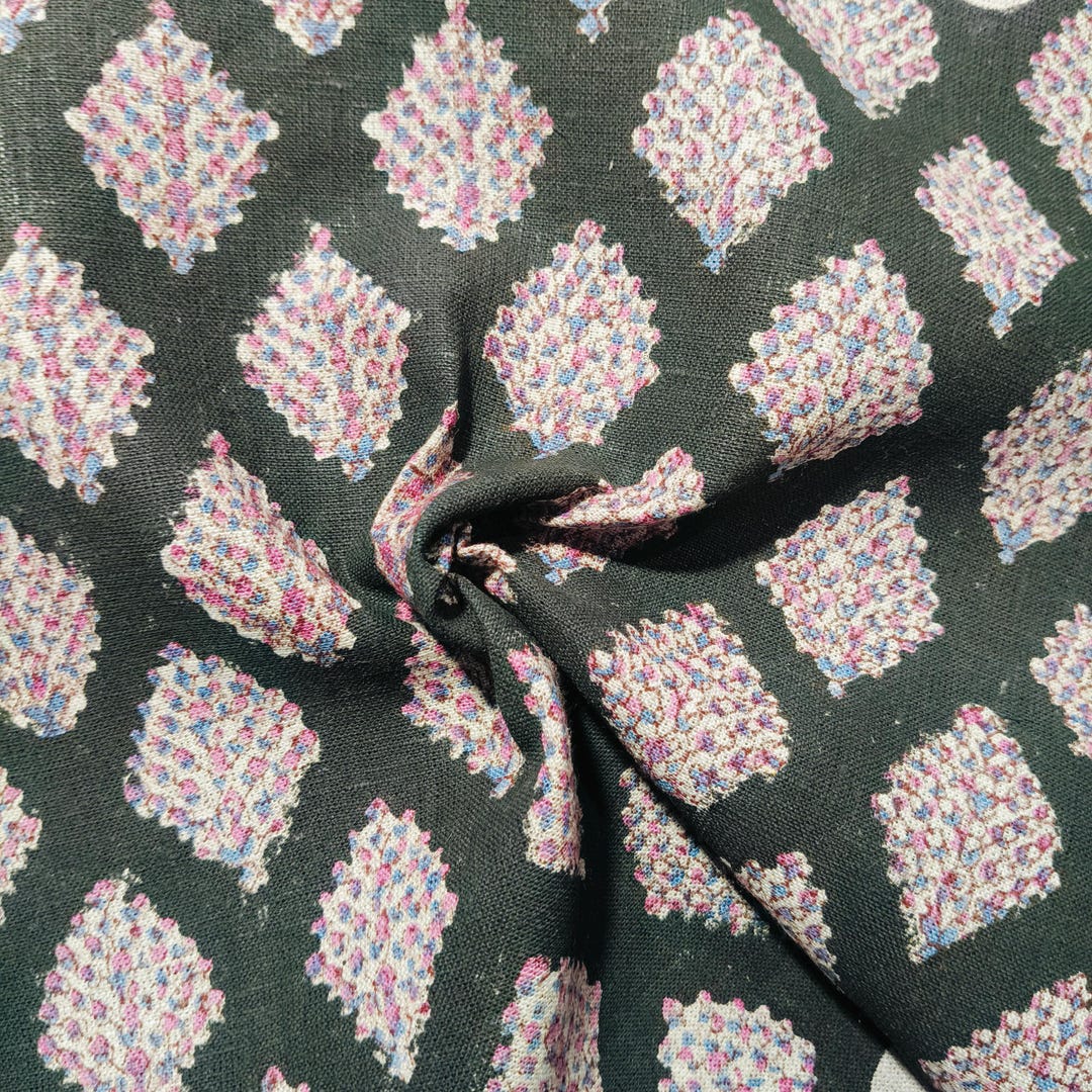 Black Drop: 58" Wide Linen Upholstery Fabric Drapery Outdoor Linen ...