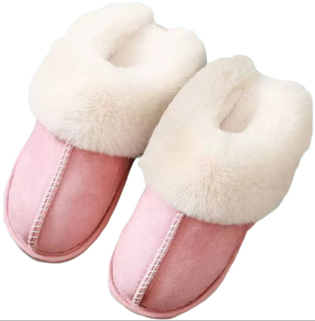 Pink Fluffy Slippers - Etsy
