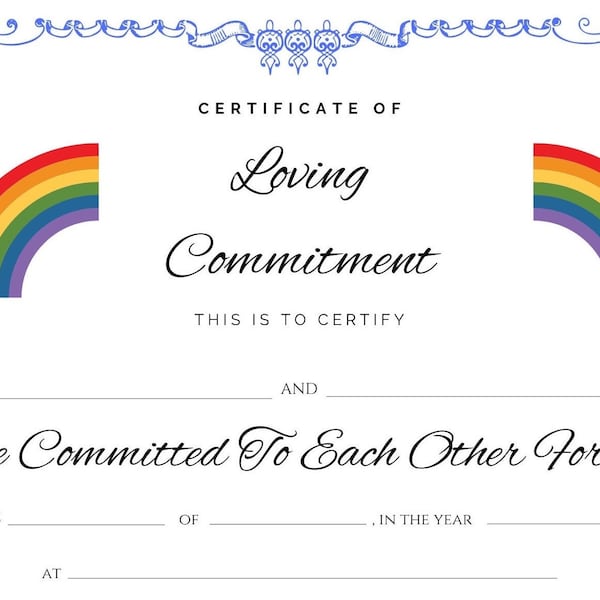 Gay Certificate - Etsy