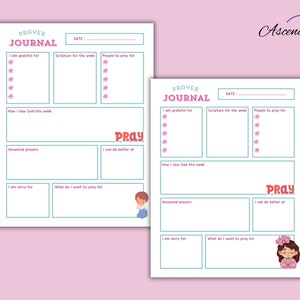 Prayer Journal for Kids, Kids Prayer Printables, Kids Prayer Activities ...