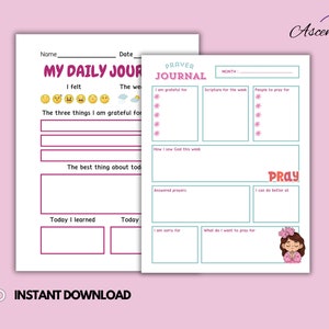 Prayer Journal for Kids, Kids Prayer Printables, Kids Prayer Activities ...