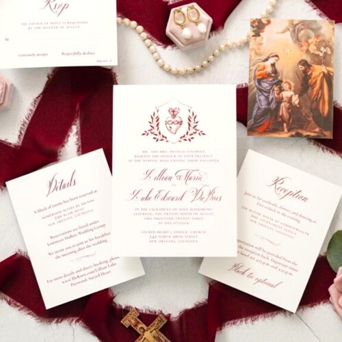 Catholic Wedding Invitations Sacred Heart of Jesus & - Etsy