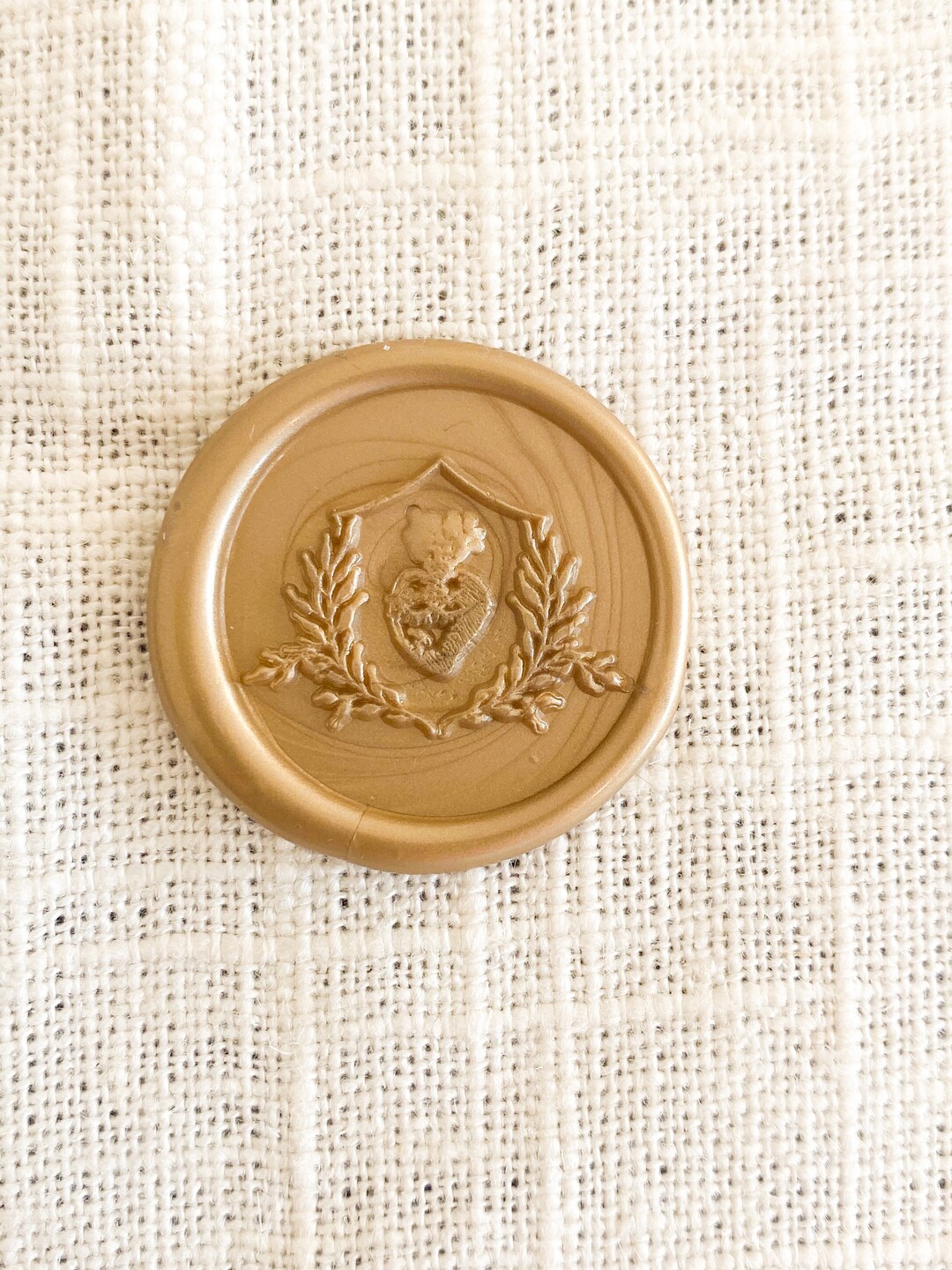 Sacred Heart of Jesus Crest Wax Seals in Gold | Self-adhesive Wax Seals ...