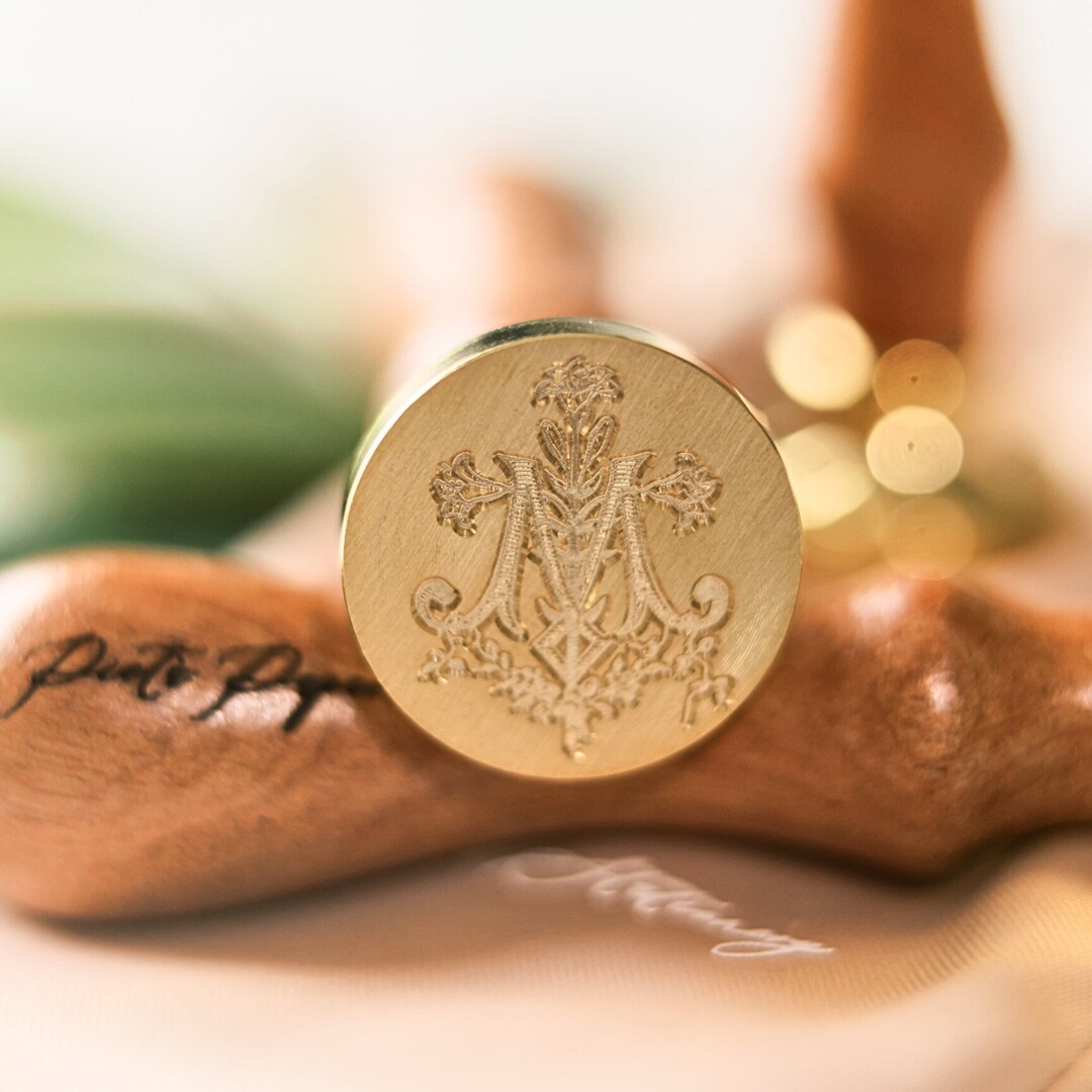 Catholic Wax Seal Stamps, Marian Cross With Lilies - Etsy