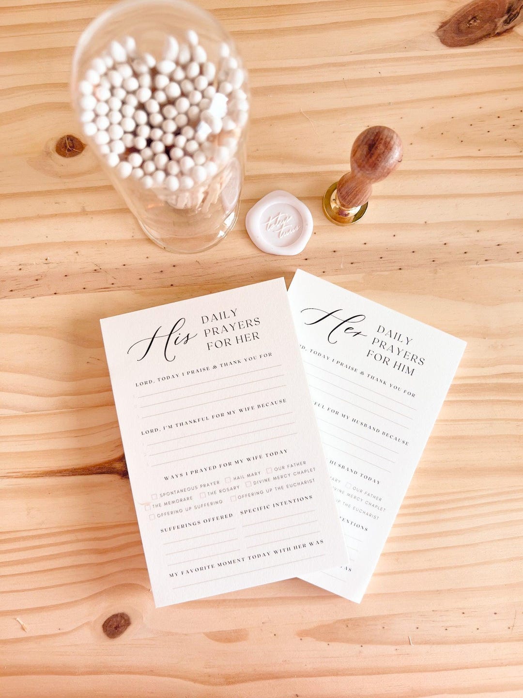 Catholic Notepads, His and Hers Daily Prayer Notepads - Etsy