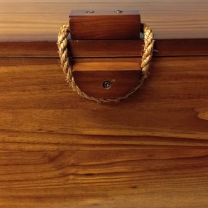Large Wooden Keepsake Box With Rope Handles - Etsy