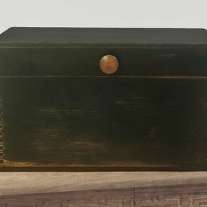 Decorative Wood Box Black Wood Box Decorative Storage Kitchen Storage ...