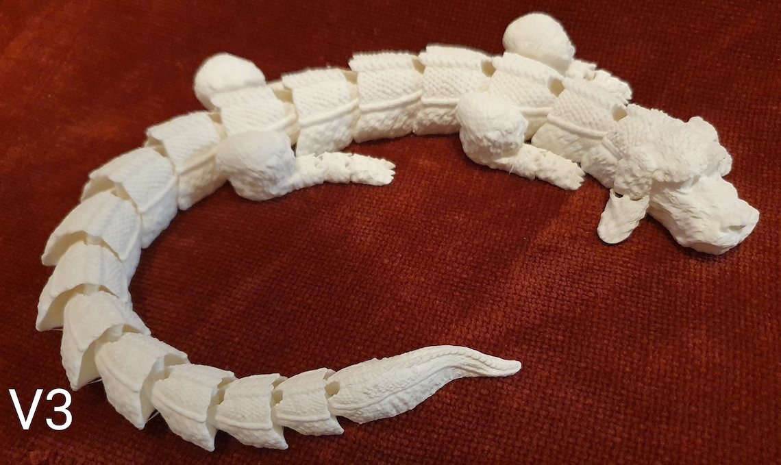 3D Printed Articulated Falkor - Etsy
