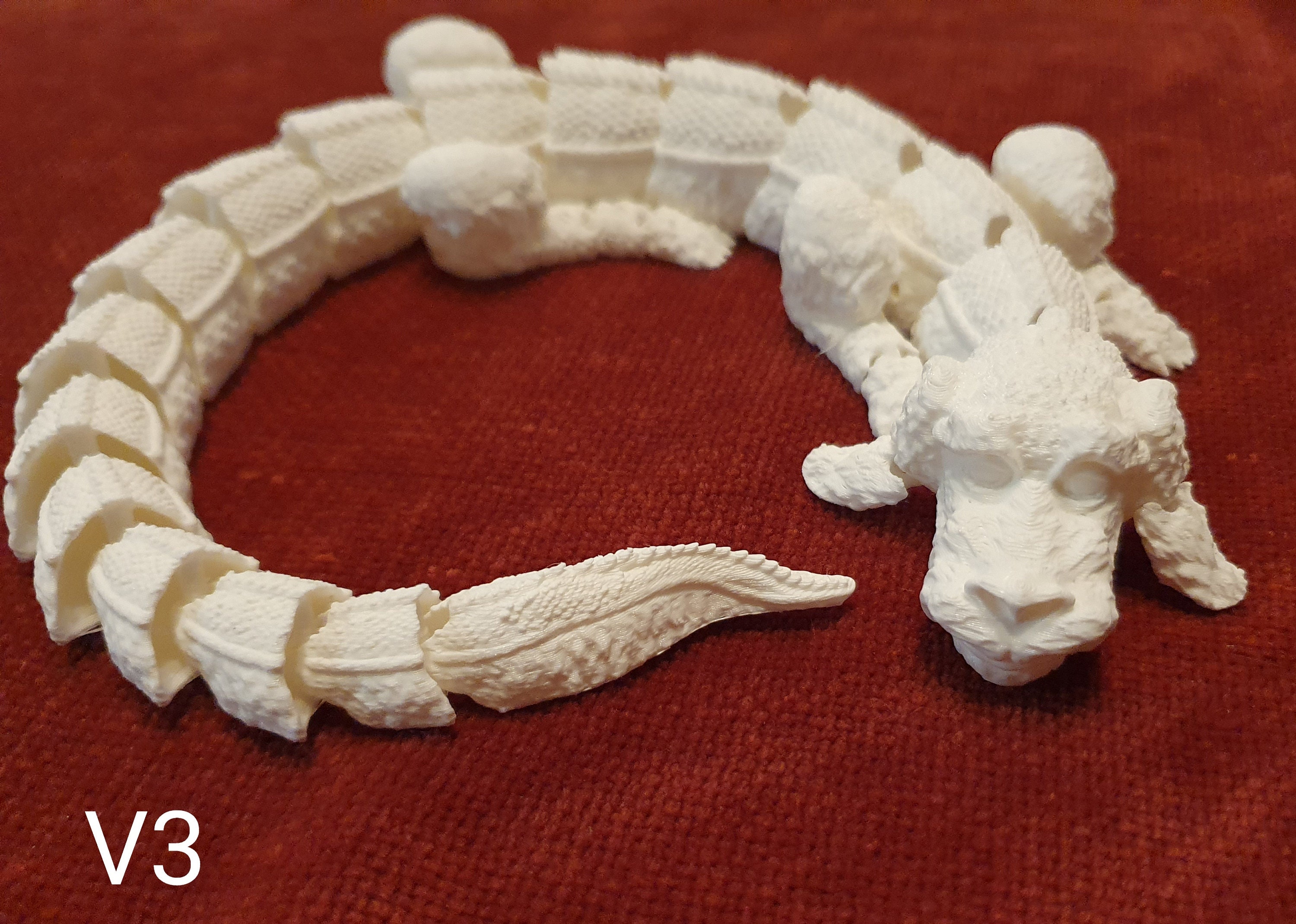 3D Printed Articulated Falkor - Etsy UK