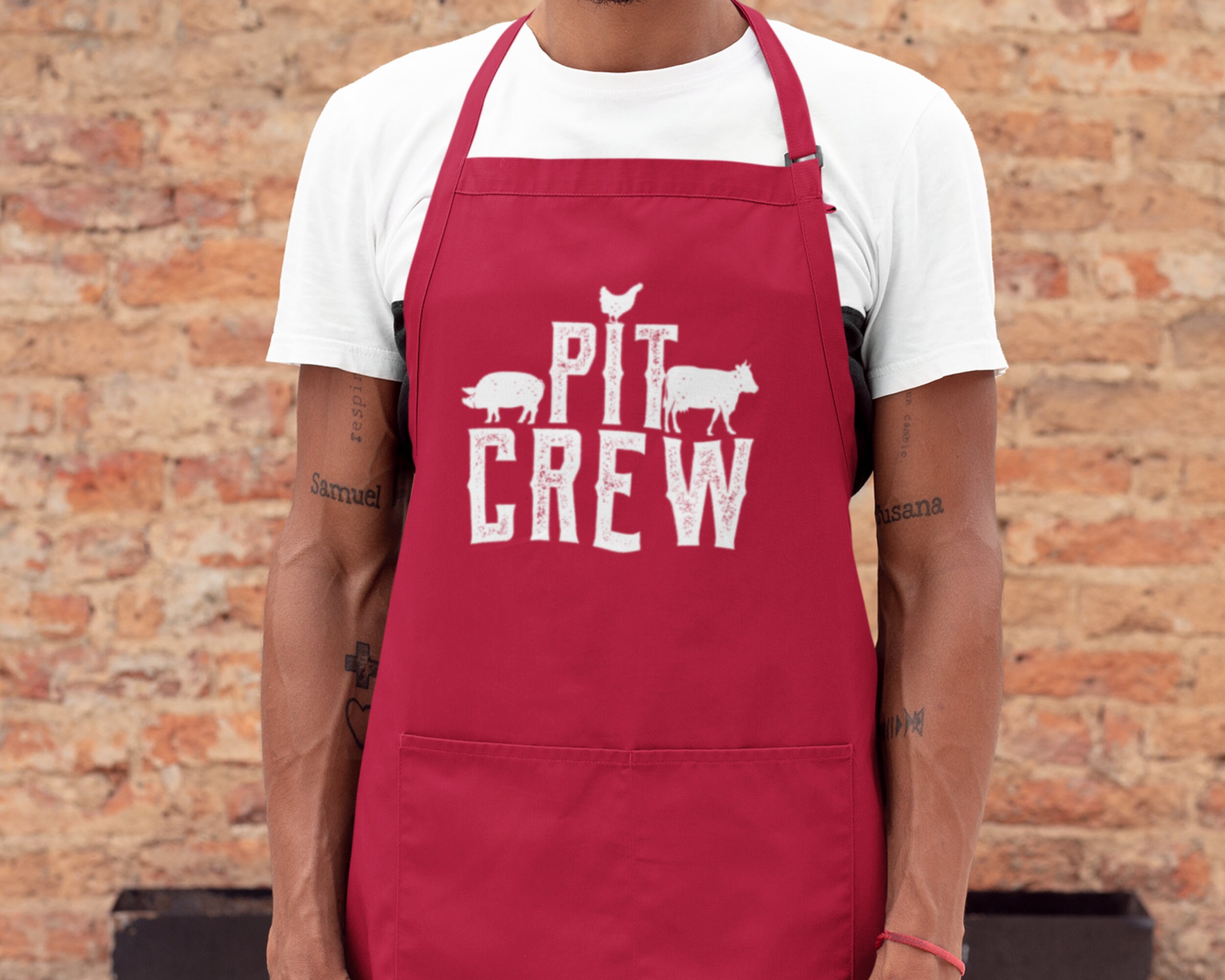 Pit Crew Grill Apron Bbq Smoker Apron Meat Smoker Gifts for - Etsy