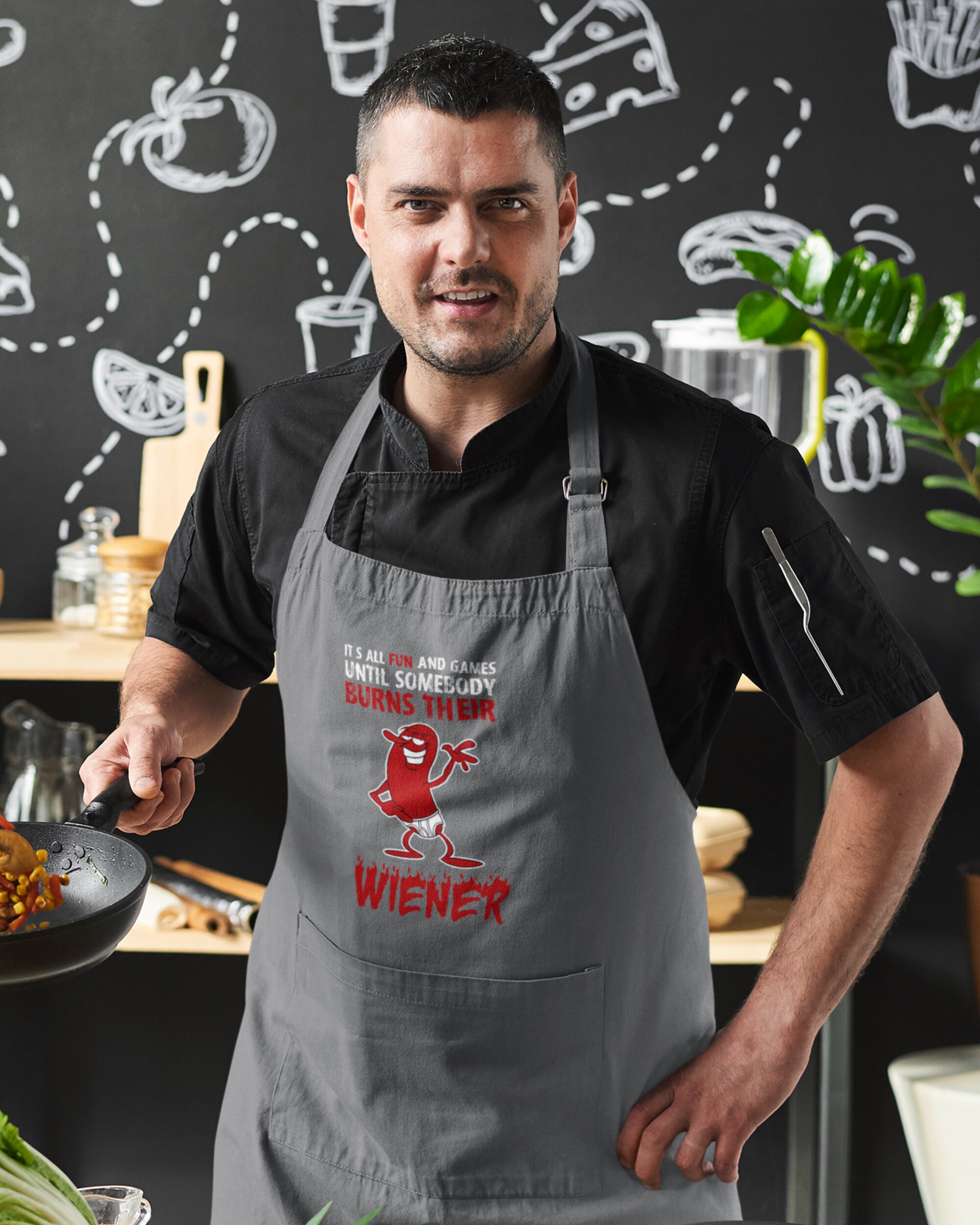 Inappropriate Apron Grill Accessories Funny Apron for Men | Etsy