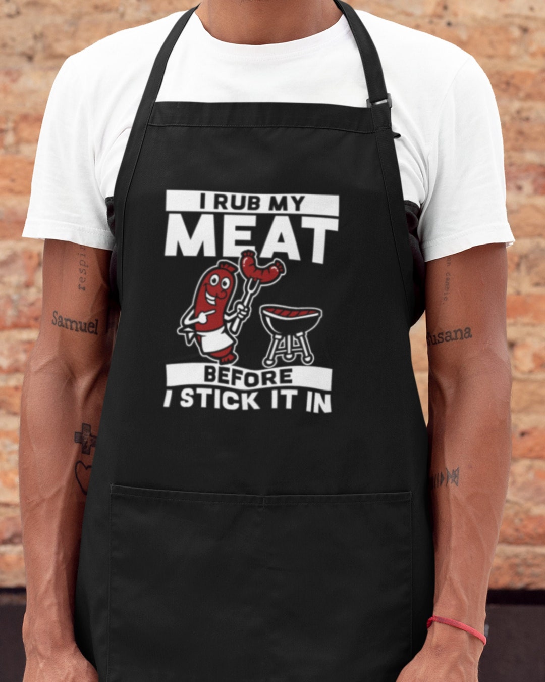 Naughty Apron for Men, Grilling Apron Sayings, Smoker Grill Accessories ...