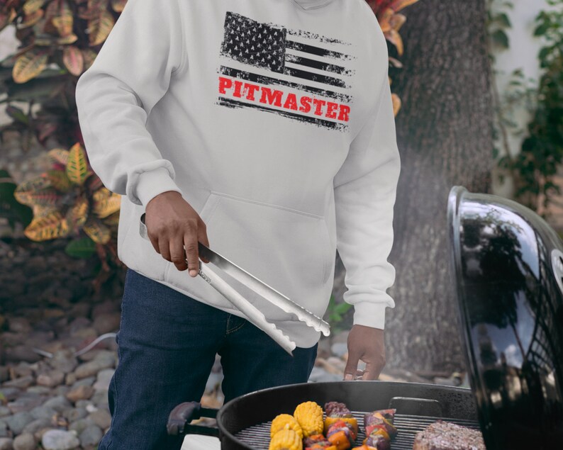 Pitmaster Hoodie Rustic American Flag Outfits Grilling Gifts - Etsy
