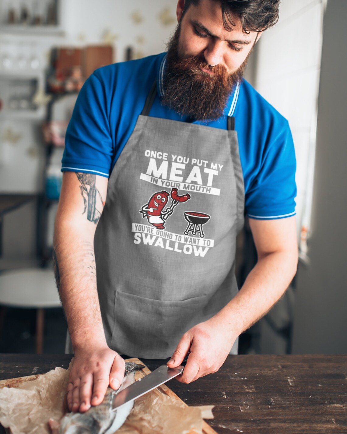 Funny Apron for Men Grilling Apron Dad Apron Smoker Grill - Etsy