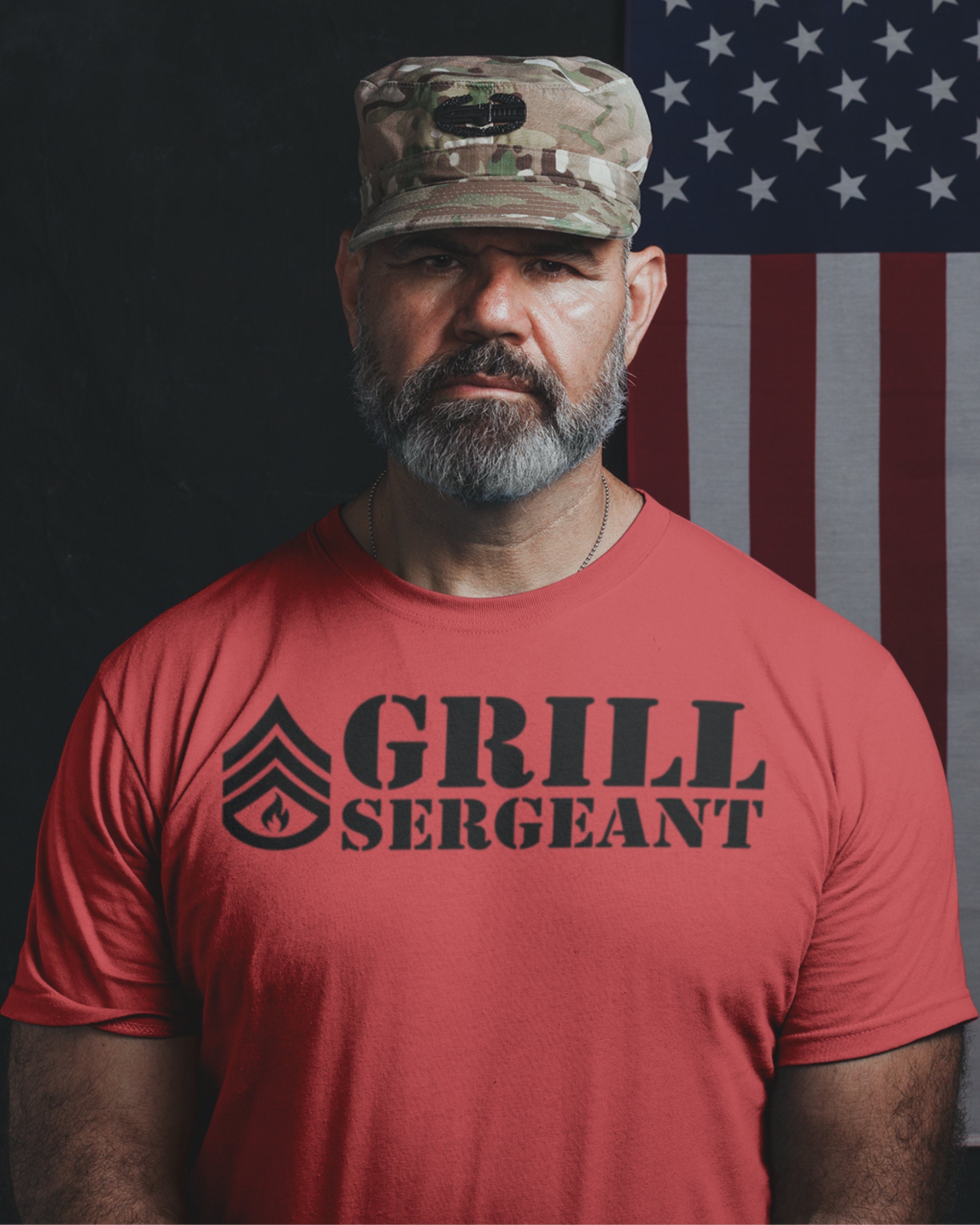 Grill Sergeant BBQ Shirt Dad Grilling Tee Shirts Bbq Smoker | Etsy
