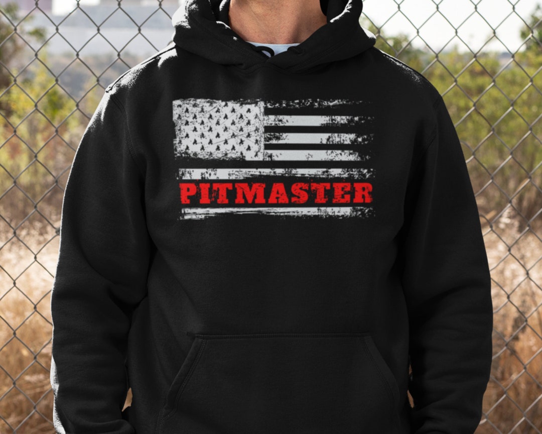 Pitmaster Hoodie, Rustic American Flag Outfits, Grilling Gifts for Men ...