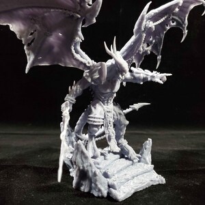 Chaos Demon Lord 3D Printed Model Fantasy War Game Miniature D&D ...