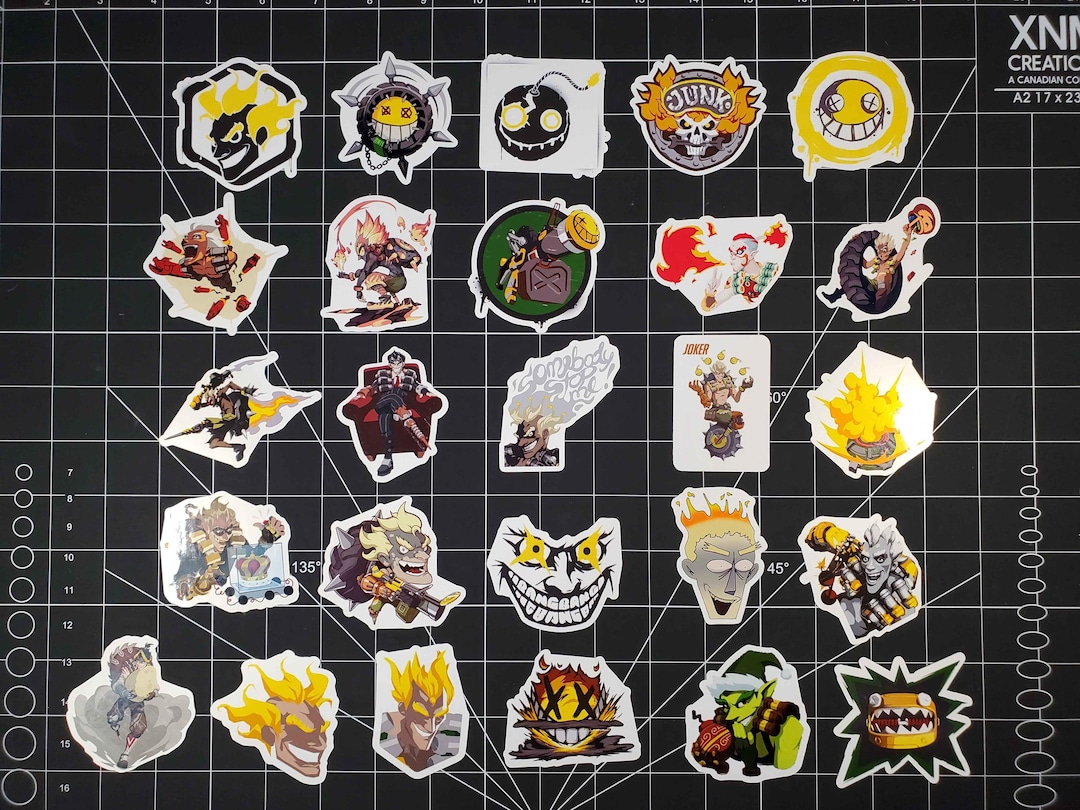 Overwatch 2 Junkrat Hero Spray's Sticker Set 26 High Quality Glossy ...