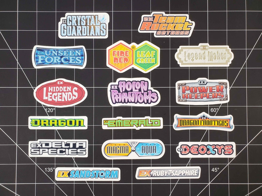 Pokemon EX Series Era Set Symbol Matte Vinyl Stickers for Binders ...