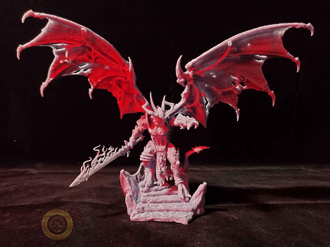 Chaos Demon Lord 3D Printed Model Fantasy War Game Miniature D&D ...