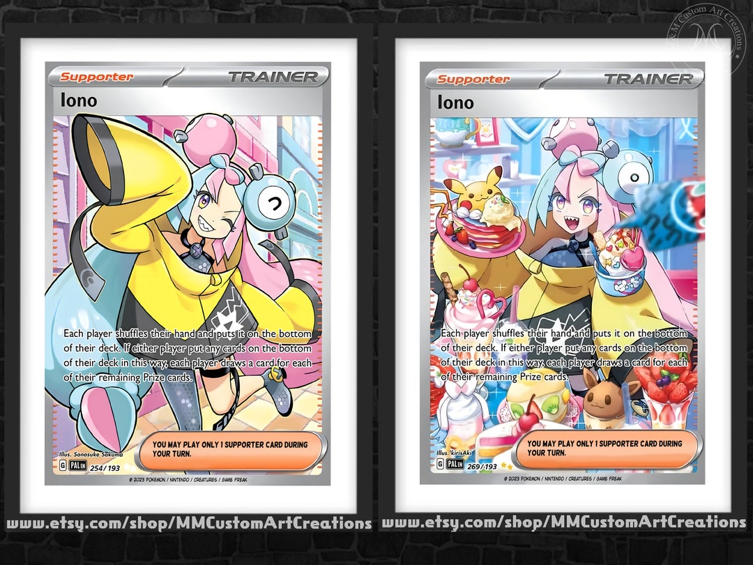 Iono Poster Prints, 8.5x11 and 13x19 Sizes, Pokemon TCG Waifu Full Art ...
