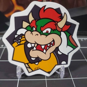 Bowser Sticker Set 9 Super Mario Bros Stickers Glossy Vinyl Decals King ...