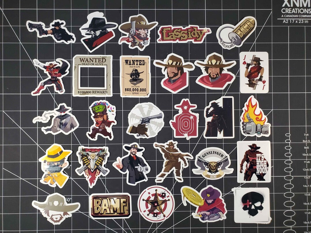 Overwatch 2 Cassidy Hero Spray's Sticker Set 28 High Quality Glossy ...