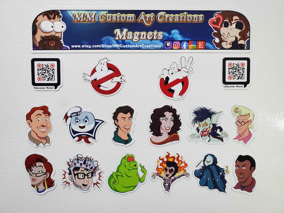 The Real Ghostbusters Magnets Set of 14 Classic 80s Cartoon Heroes ...