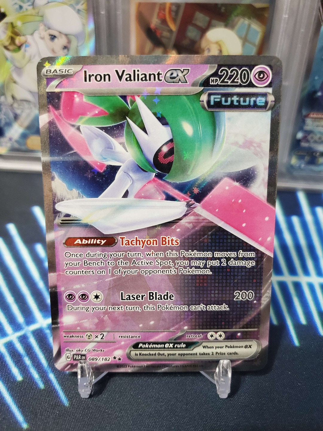 Pokemon TCG Iron Valiant EX 089/182 Double Rare From Paradox - Etsy