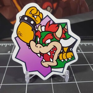 Bowser Sticker Set 9 Super Mario Bros Stickers Glossy Vinyl Decals King ...