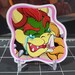 Bowser Sticker Set 9 Super Mario Bros Stickers Glossy Vinyl Decals King ...