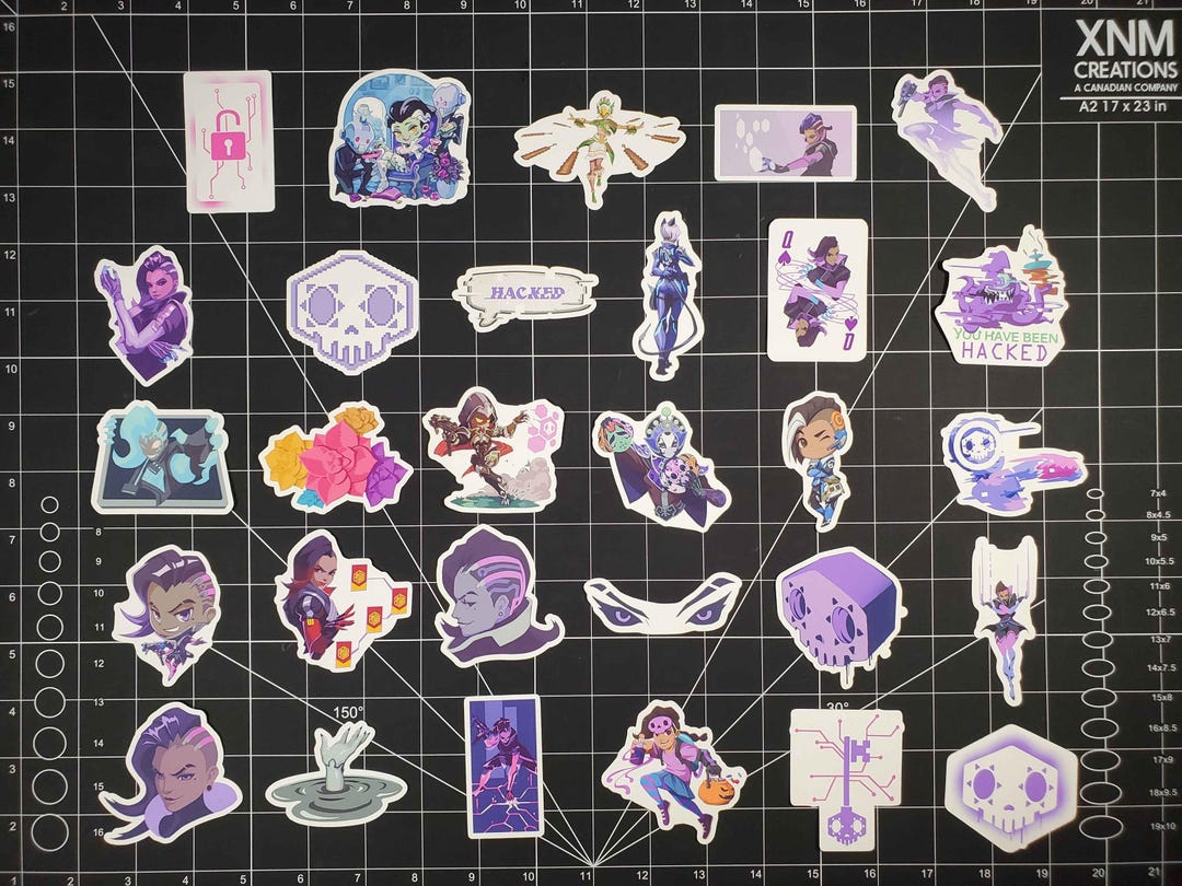 Overwatch 2 Sombra Hero Spray's Sticker Set | 29 High Quality Glossy ...