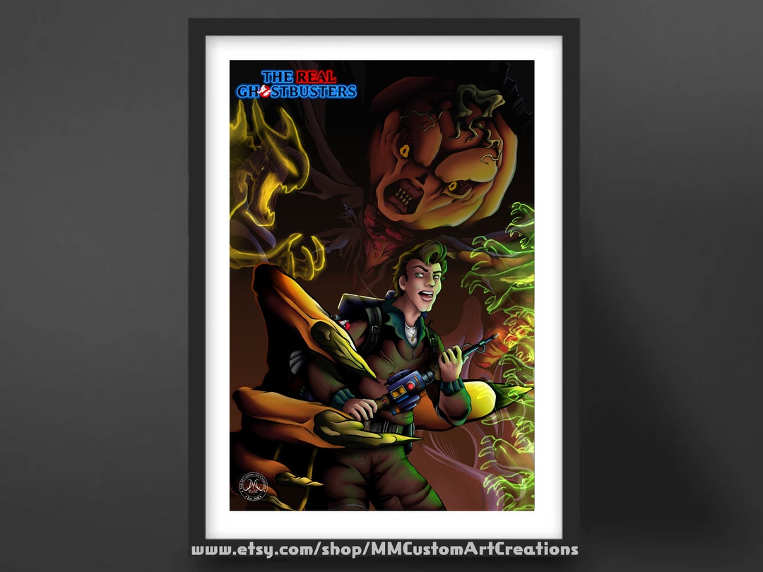 The Real Ghostbusters Peter Venkman VS Samhain Poster Print Cartoon ...