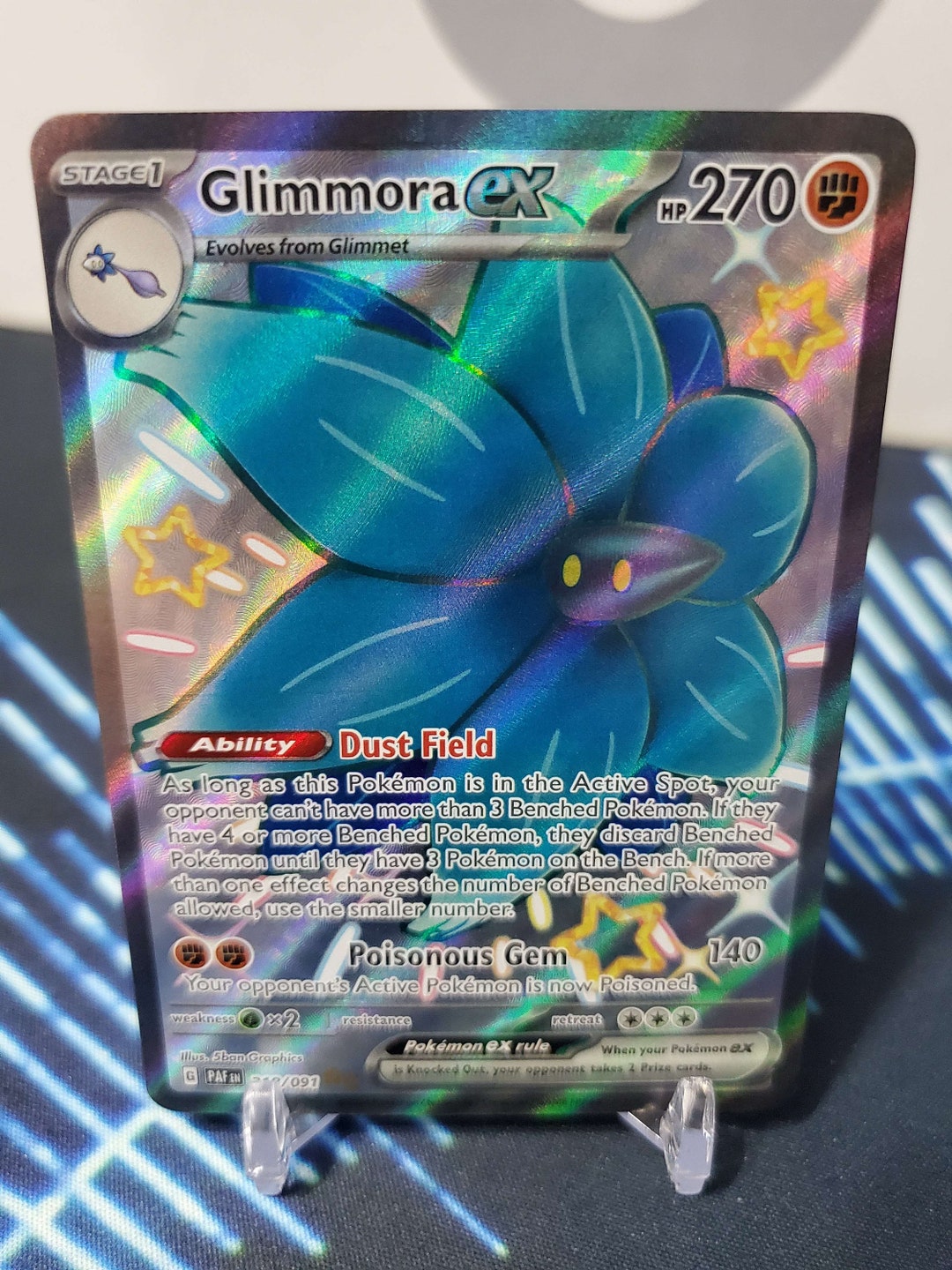 Glimmora EX 218/091 Shiny Ultra Rare From Paldean Fates Scarlet and ...