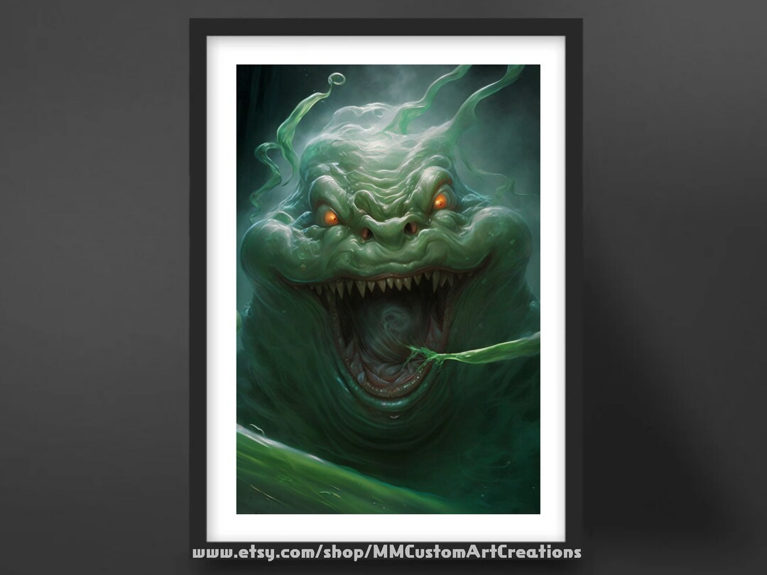 Slimer Poster Print From Ghostbusters High-quality Wall Art Perfect ...