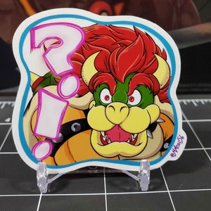 Bowser Sticker Set 9 Super Mario Bros Stickers Glossy Vinyl Decals King ...